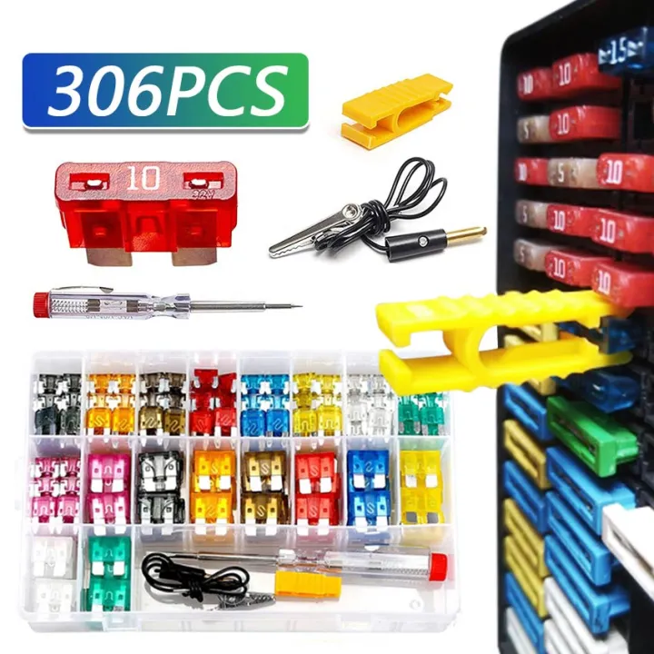 306PCS car fuse box set Standard small medium mini micro Blade Fuses ...
