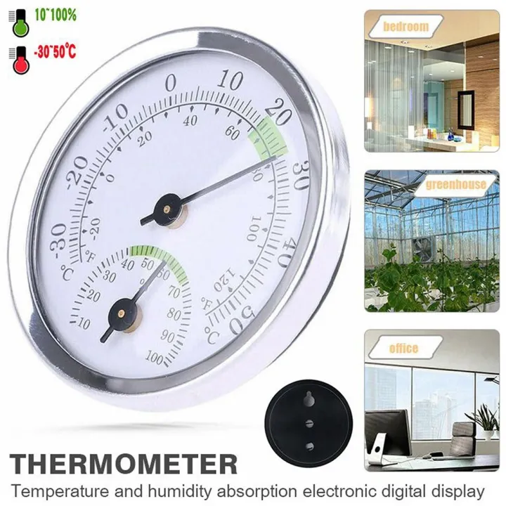 Clear Dial Scale Hygrometer Green + White Indoor Temperature Brand New ...