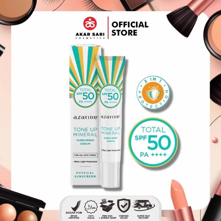 AZARINE TONE UP MINERAL SUNSCREEN SERUM SPF 50 PA++++ - Physical ...
