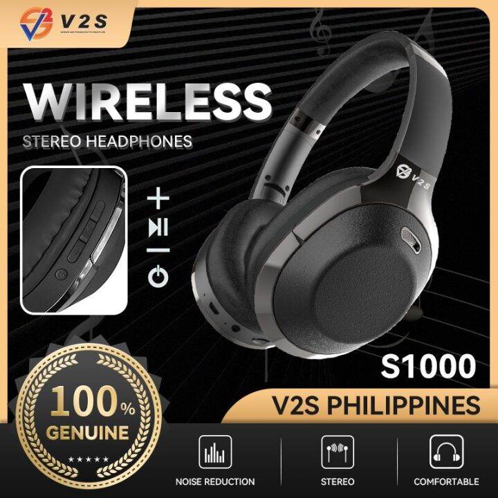 V2S S1000 V5.0 12 Hour Stang Time Wireless Super Bass Stereo Headphone ...