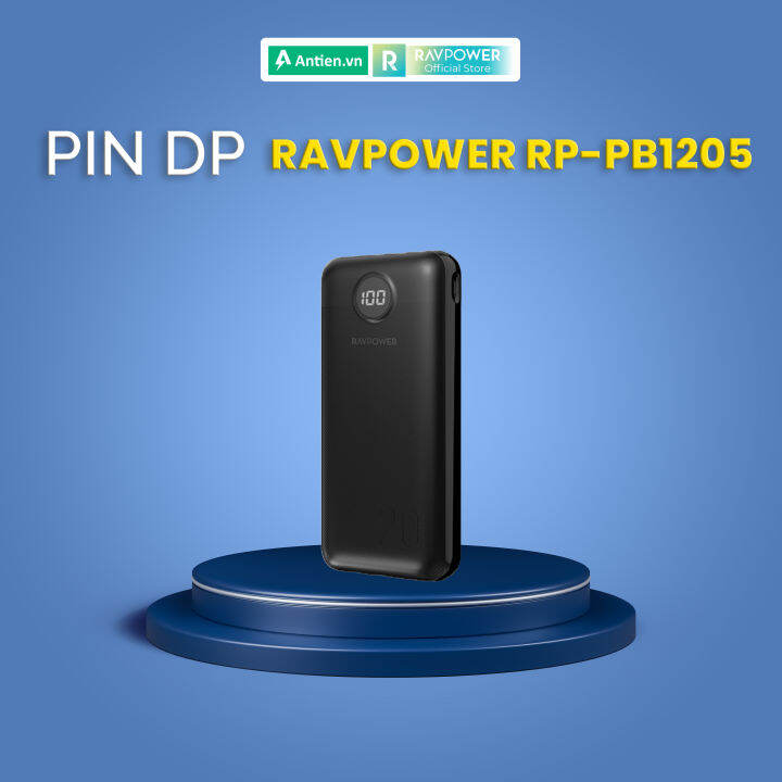 Pin sạc dự phòng RAVPower RP-PB1205 20000mah, 3 cổng sạc nhanh PD 20w | Lazada.vn