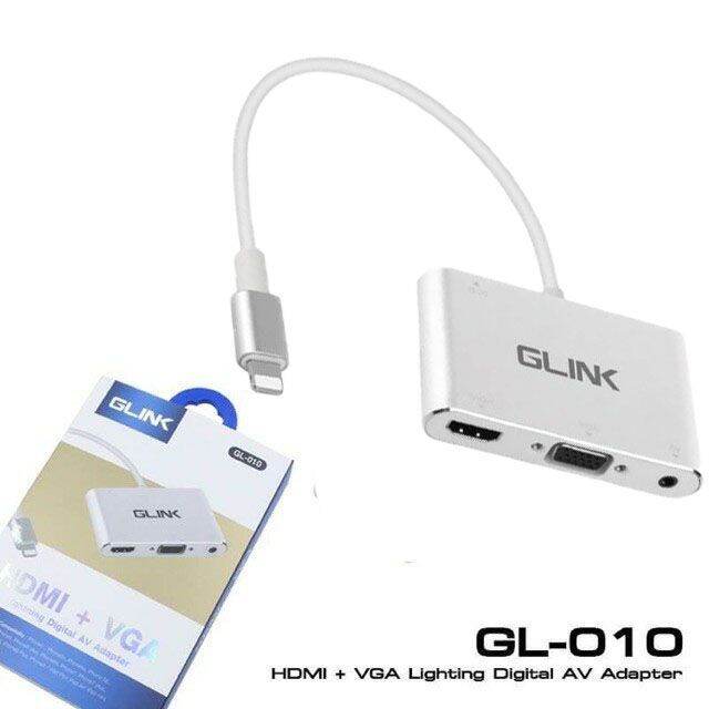 GLINK HDMI+VGA LIGHTNING DIGITAL AV ADAPTER GL-010 | Lazada.co.th