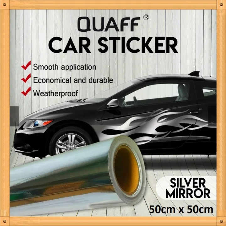 Car Sticker Vinyl Silver Glossy 50cm x 50cm | Lazada PH