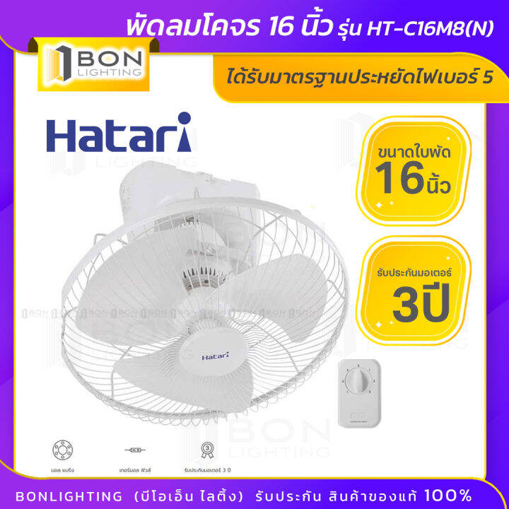 Hatari พัดลมโคจรขนาด 16 นิ้ว Hatari รุ่น HT-C16M8(N) | Lazada.co.th