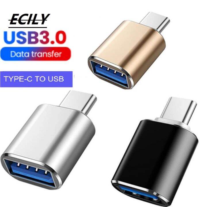 ECILY Mini USB Type C Adapter Male To USB 3.0 Female OTG Cable ...