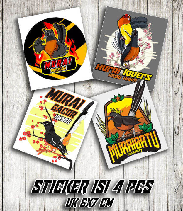 sticker murai isi 4 stiker burung murai batu sticker murai lovers ...