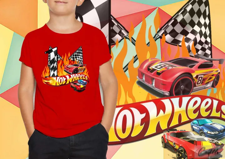 KIDS BIRTHDAY SHIRT | HOT WHEELS SHIRT 1st to 5th design collection for ...