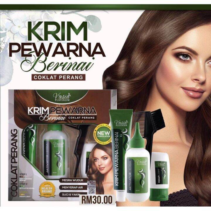 V ASIA KRIM PEWARNA RAMBUT (PERANG) | Lazada