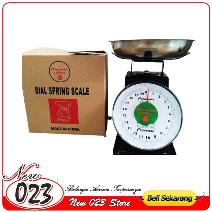 Timbangan duduk- jarum 20kg Merk CROWN/PIONEEL stainless-barang kokoh | Lazada Indonesia