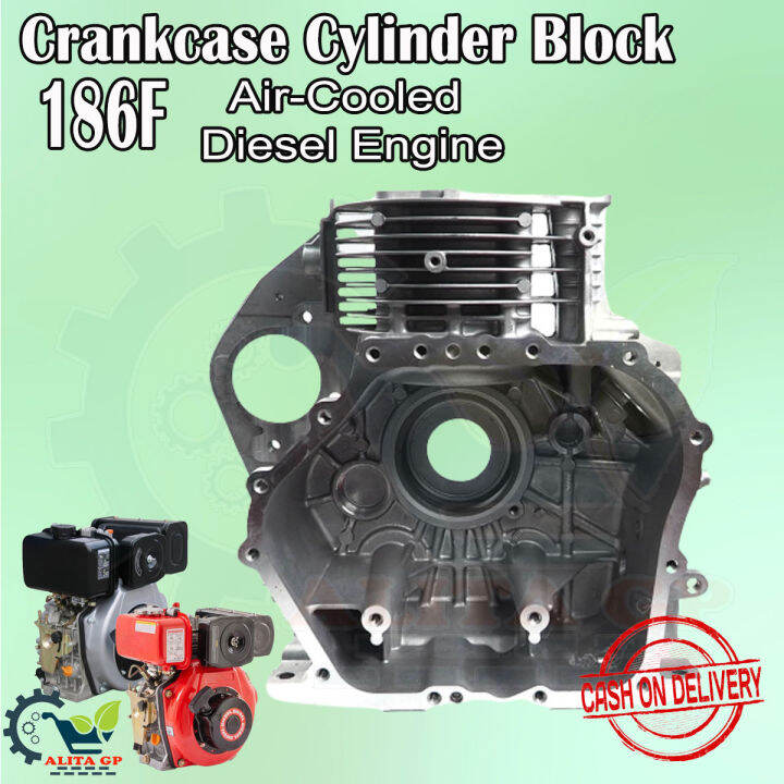Crankcase Cylinder Block Assy 186F 10hp 186FA 12hp Air Cooled Diesel ...