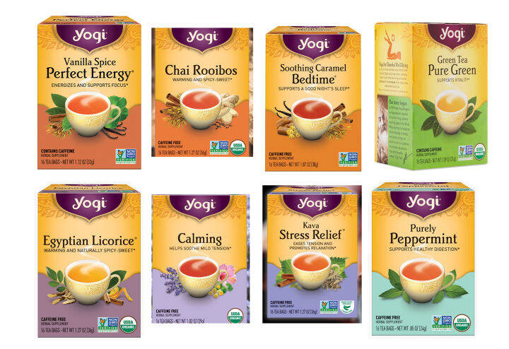 Yogi organic tea raspberry leaf calming kava honey lavender stress ...