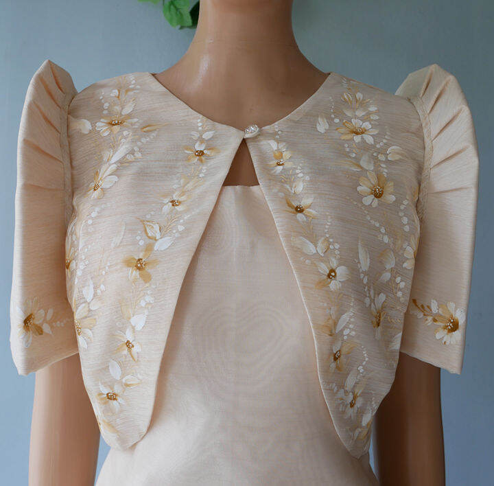 Filipiniana Mestiza Bolero Handpainted beige | Lazada PH