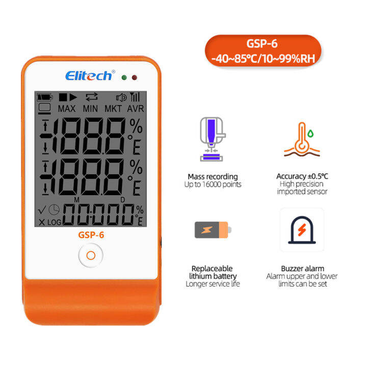 Mini GSP-6ล็อกข้อมูลดิจิตอล USB ขนาดใหญ่เซ็นเซอร์ภายนอกสำหรับ Cold ...