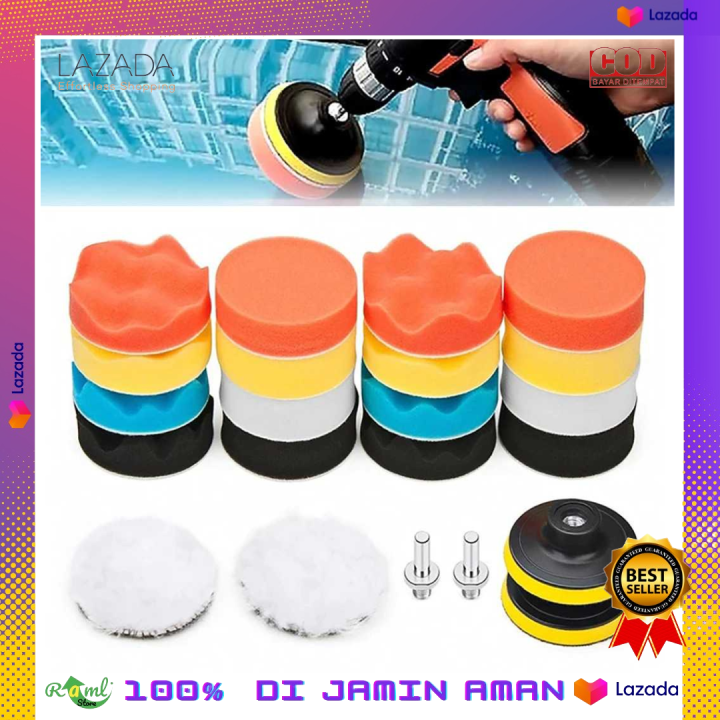 Pad Poles Bodi Mobil Wol Buffer Polishing Wheel 3 Inch 22 PCS / Busa ...