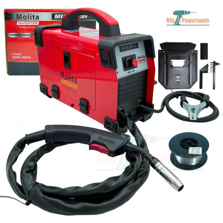 MOLITA ตู้เชื่อม INVENTER ตู้เชื่อมมิกซ์ ตู้ขนาดใหญ่ MIG-450 สำหรับงานหนัก Updateใหม่ เสียงเบา ...