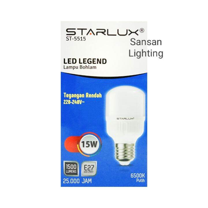 LAMPU LED LEGEND 15 WATT Starlux Putih 6500K SUPER TERANG HARGA PROMO ...