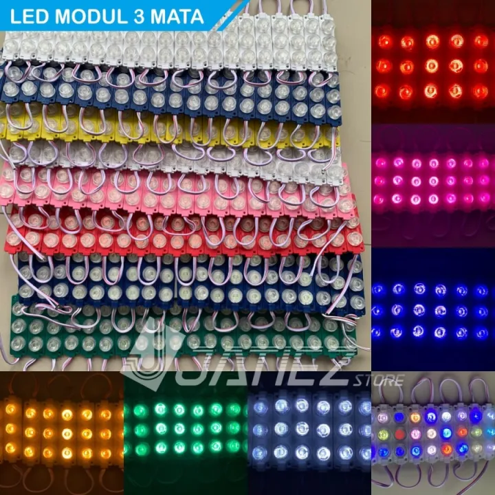 Lampu LED Modul 3 Mata Jumbo 24V - LED 3 Mata Variasi Truk 24 Volt ...