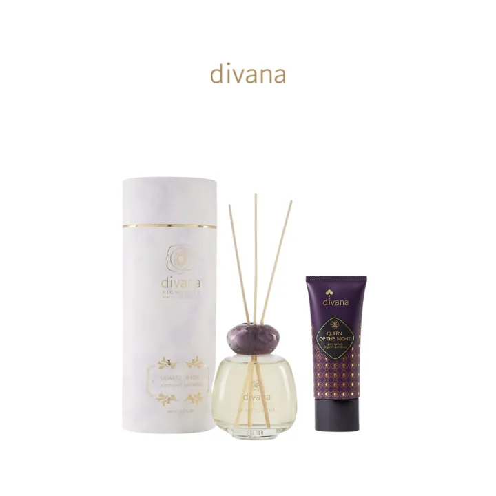 Divana : Good Night Set : Room Fragrance 200ml. Quartz of life Amethyst ...