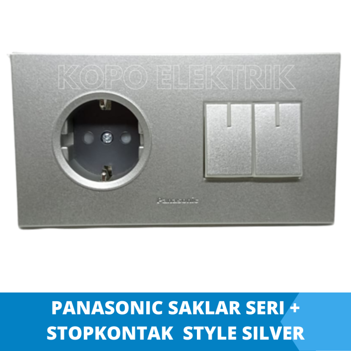 Panasonic Stop Kontak + Saklar Seri Style Silver Tanam Stopkontak ...