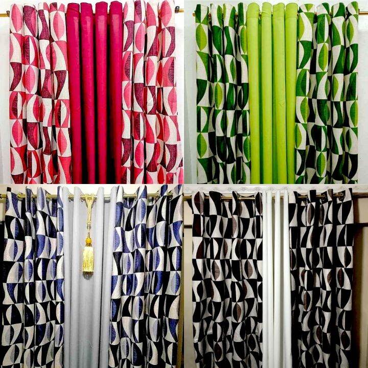 DE Elegant Ring Curtains for Windows Living Room 3in1 Set Draperies ...