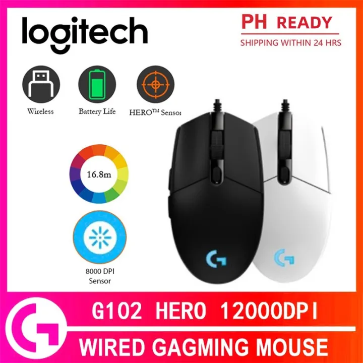 Logitech G102 Light Sync Gaming Mouse With Customizable RGB Lighting, 6 Programmable Buttons ...