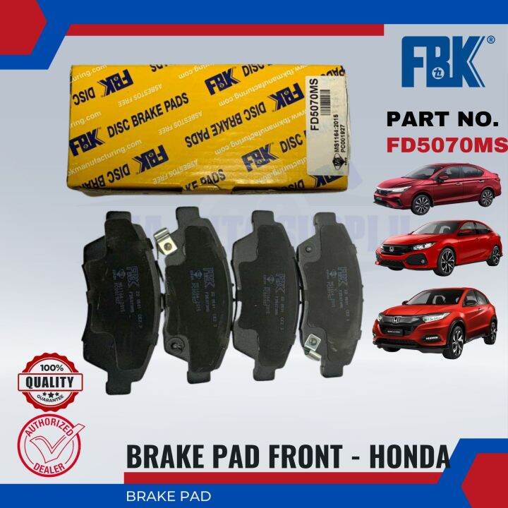 Honda Rear Disc Brake Pad - FBK - FD5070 | Lazada