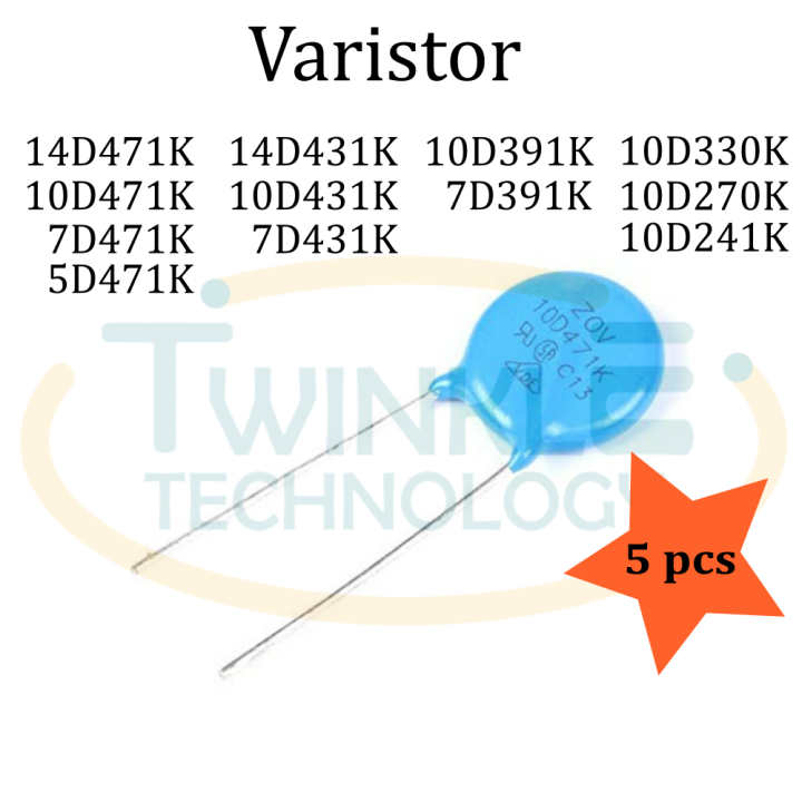 Varistor 14D471K 10D471K 10D391K 10D330K 10D431K 10D270K 10D241K 5D471K ...