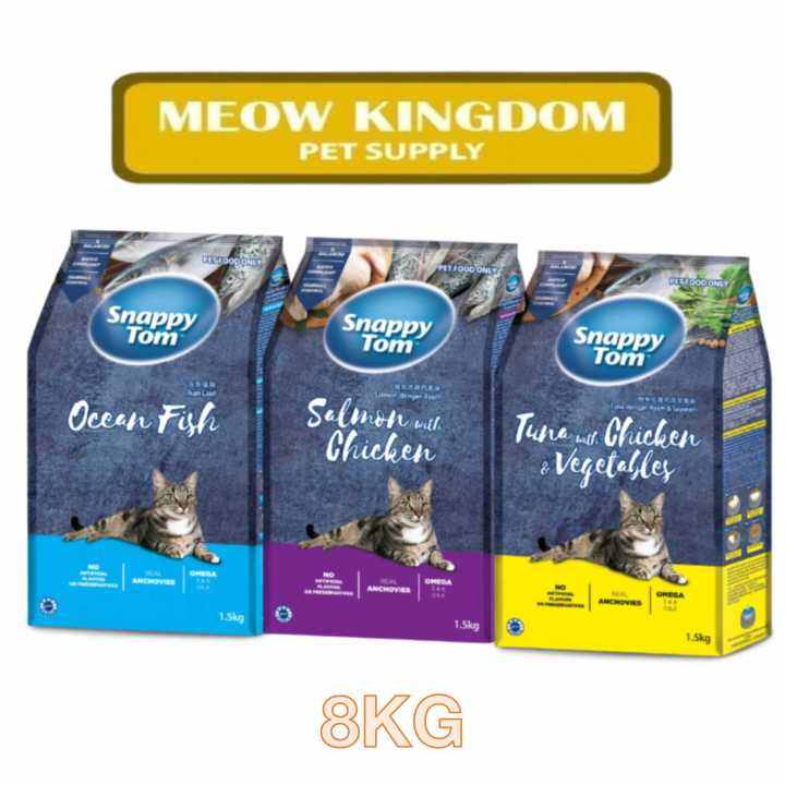 Snappy Tom Dry Cat Food 8kg ( Tuna+Chicken & Vegetable /Oceon Fish ...