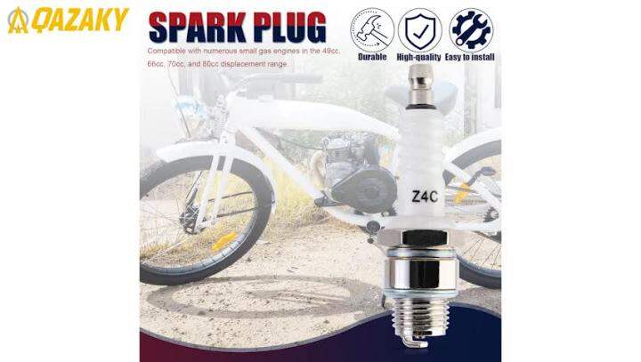 Lzd qazaky 5pcs Spark plug Z4C สำหรับ49cc 50cc 66cc 70cc QJ50 2จังหวะ ...