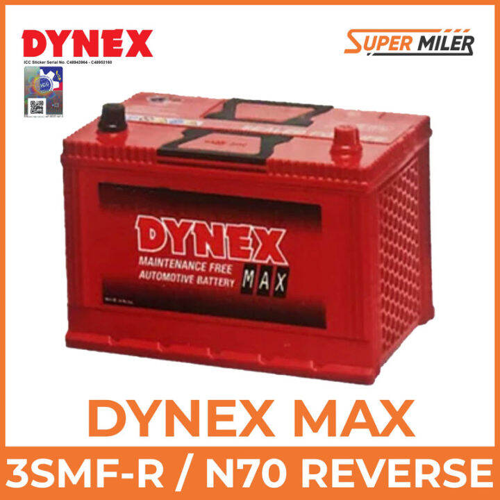 Dynex MAX 3SMF-R / N70 Reverse Car Battery (Maintenance-Free and 12 ...