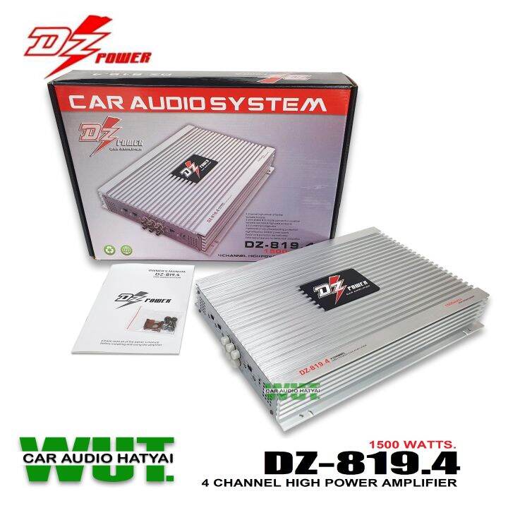 DZ POWER เพาเวอร์แอมป์ 4ชาแนล 4ch คลาสเอบี คลาสAB พาวเวอร์แอมป์ เครื่อง ...