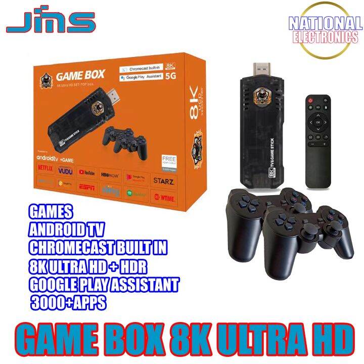 JMS GAME BOX Android TV Box 8K 4K Video Wireless Controller Quad-core Game Console | Lazada PH