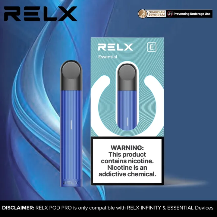 relx1 infinity pod BUNDLE RELX Essential Device BLUE + 1 Pod Pro | Lazada PH