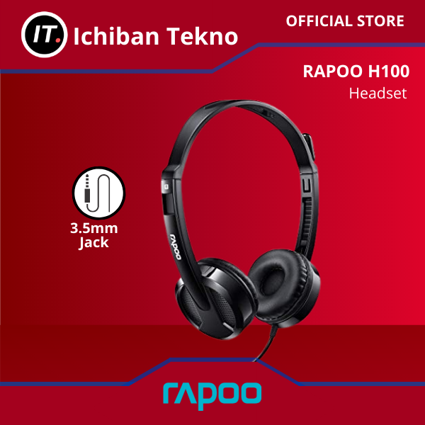 Rapoo Headset H100 3.5mm Jack with Noise Reduction Function | Lazada PH