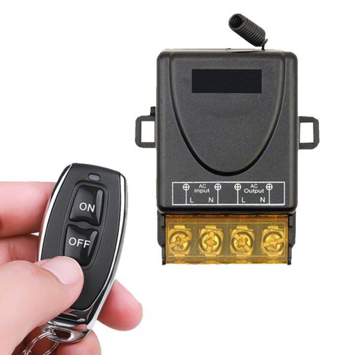 433MHz 220V Water Pump Remote Control Switch 1Ch 30A Receiver Module ON ...