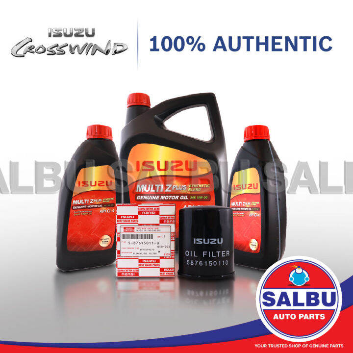 ISUZU Oil Change for CROSSWIND 2007 - 2017 ISUZU GENUINE PARTS BUNDLE ...