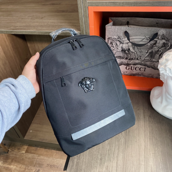 VERSACE Business School Laptop Backpack for Male Polyester Casual ...