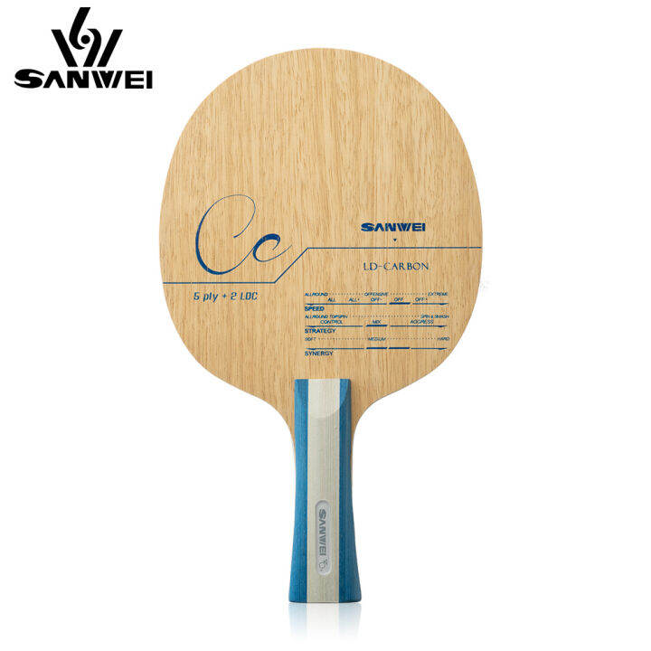 SANWEI 3D CC table tennis backboard five wood two carbon full play method adult children table ...