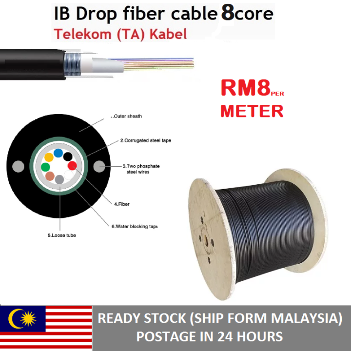 Unifi Drop Fiber 8core Outdoor Per Meter Fiber Optic 8core Singlemode ...
