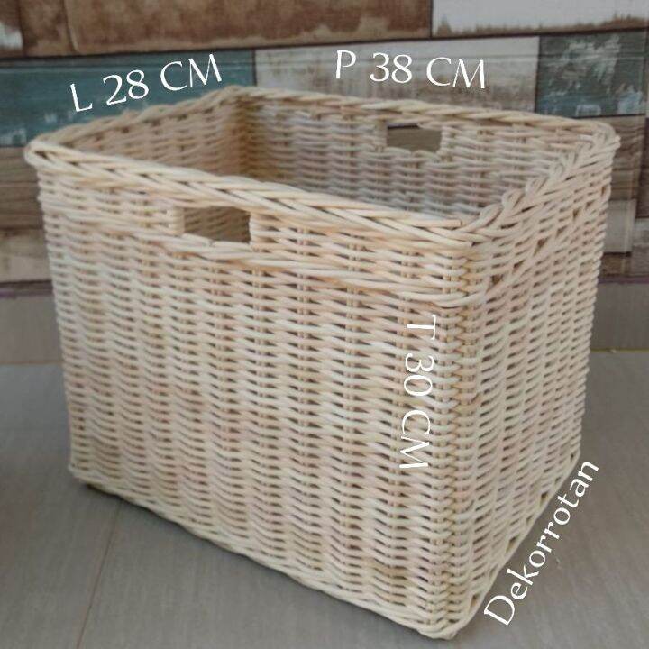 keranjang rotan persegi panjang besar laundry keranjang binatu box ...