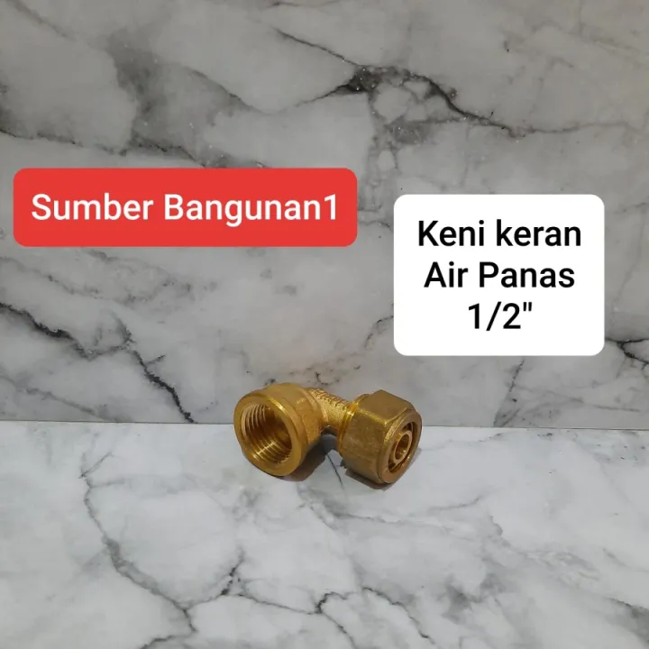 Keni keran air panas 1/2 inch drat dalam kuningan knee L kran 1/2" | Lazada Indonesia
