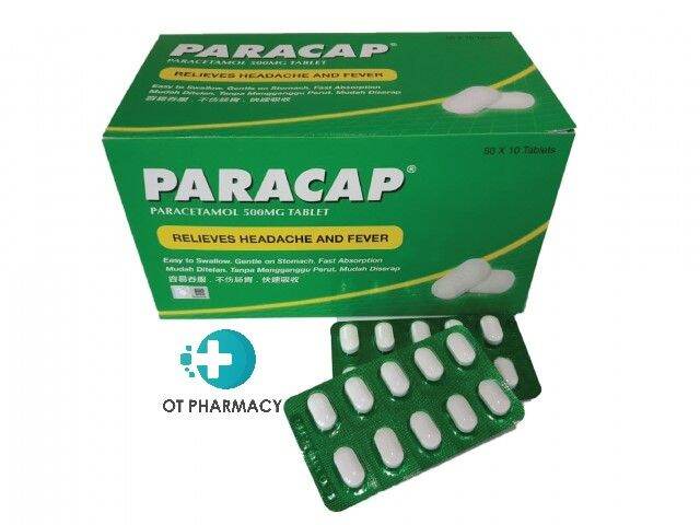 Paracap (Paracetamol) 500mg (10's/strip) | Lazada