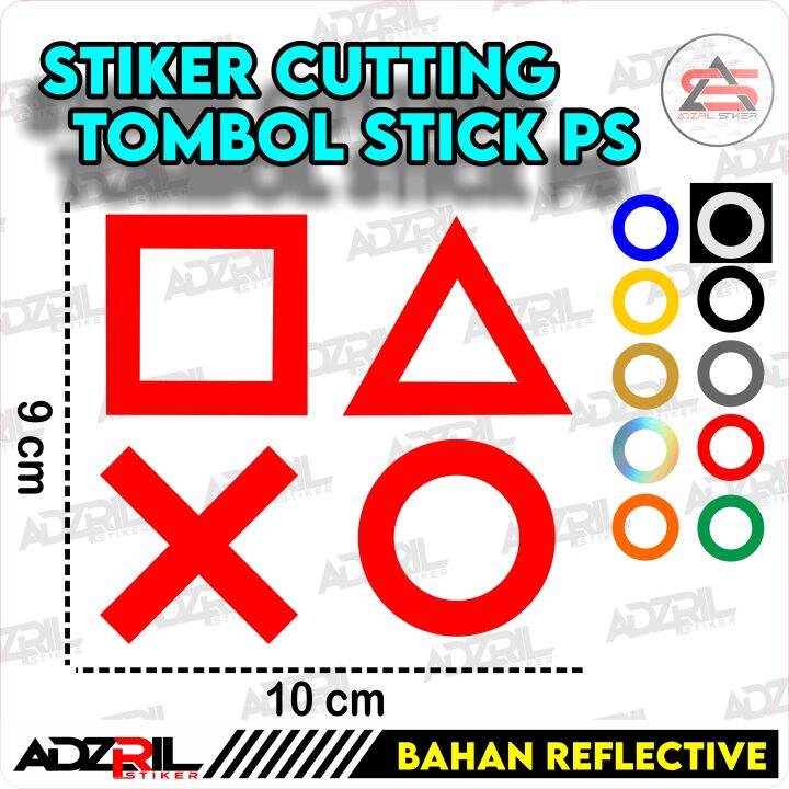 STICKER CUTTING tombol ps, kotak KEREN / STIKER logo / STIKER KEREN ...