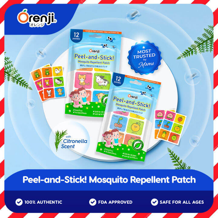 Orenji Peel-and-Stick! Mosquito Repellent Patch for Kids and Adults ...
