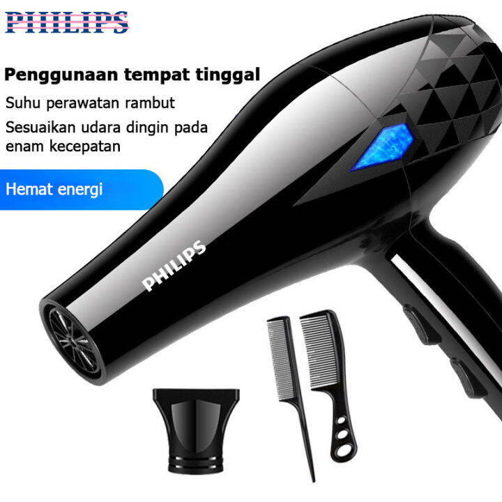 Styling Hair dryer Daya 1000W Pengering rambut panas dan dingin 6 ...