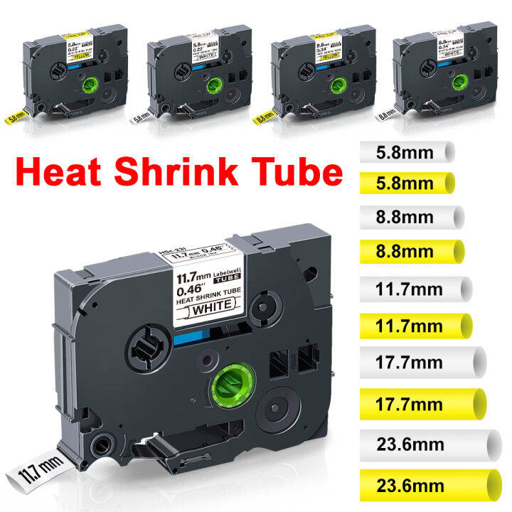 Labelwell 6/9/12mm ท่อหดความร้อนสำหรับ Brother Hse-231 Hse-221 Hse-211 ...