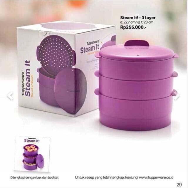 Tupperware Steam It Purple (3 Susun) - tempat kukusan tupperware ungu ...