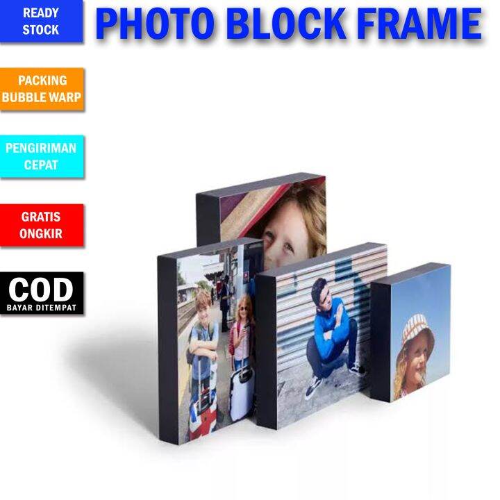 Photo Block Frame / Foto Blok / Cetak Photo Wedding Custom / Cetak Foto ...
