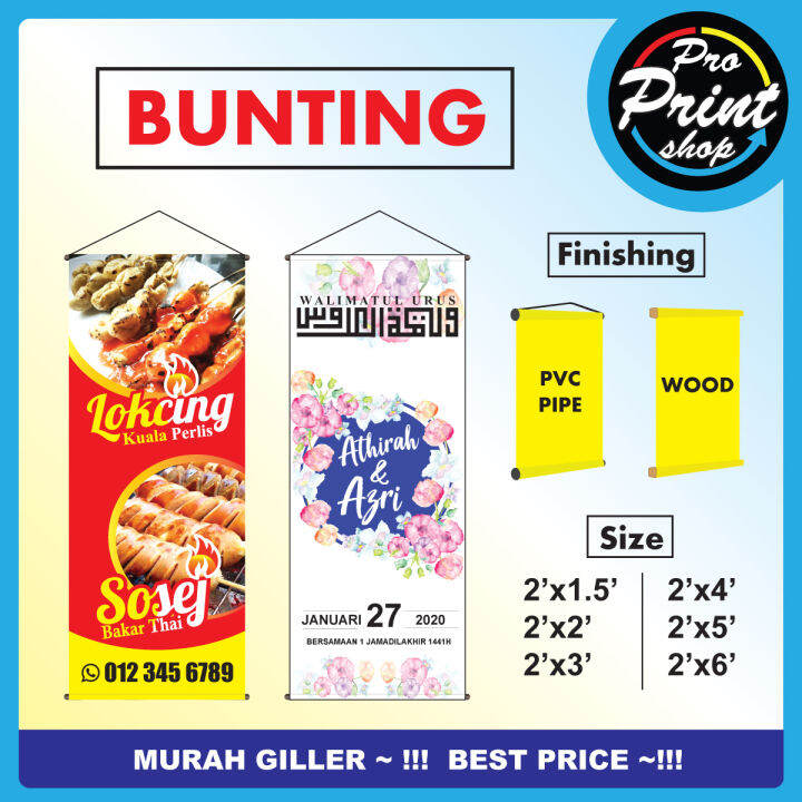 Bunting with PVC pipe / Wood | Lazada