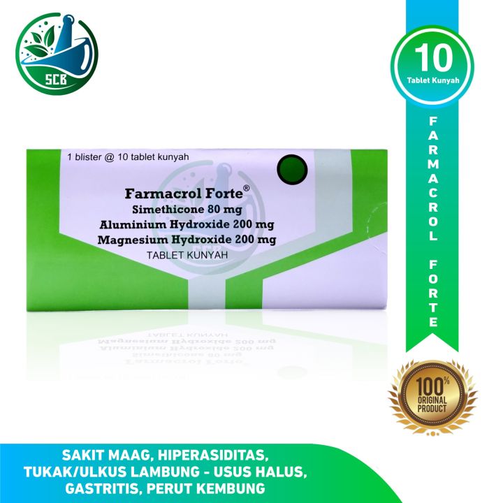 Farmacrol Forte 10 Tablet Kunyah - Kesehatan Pencernaan & Lambung ...